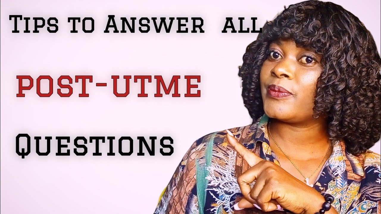 How to answer all your post-UTME questions on time. - YouTube