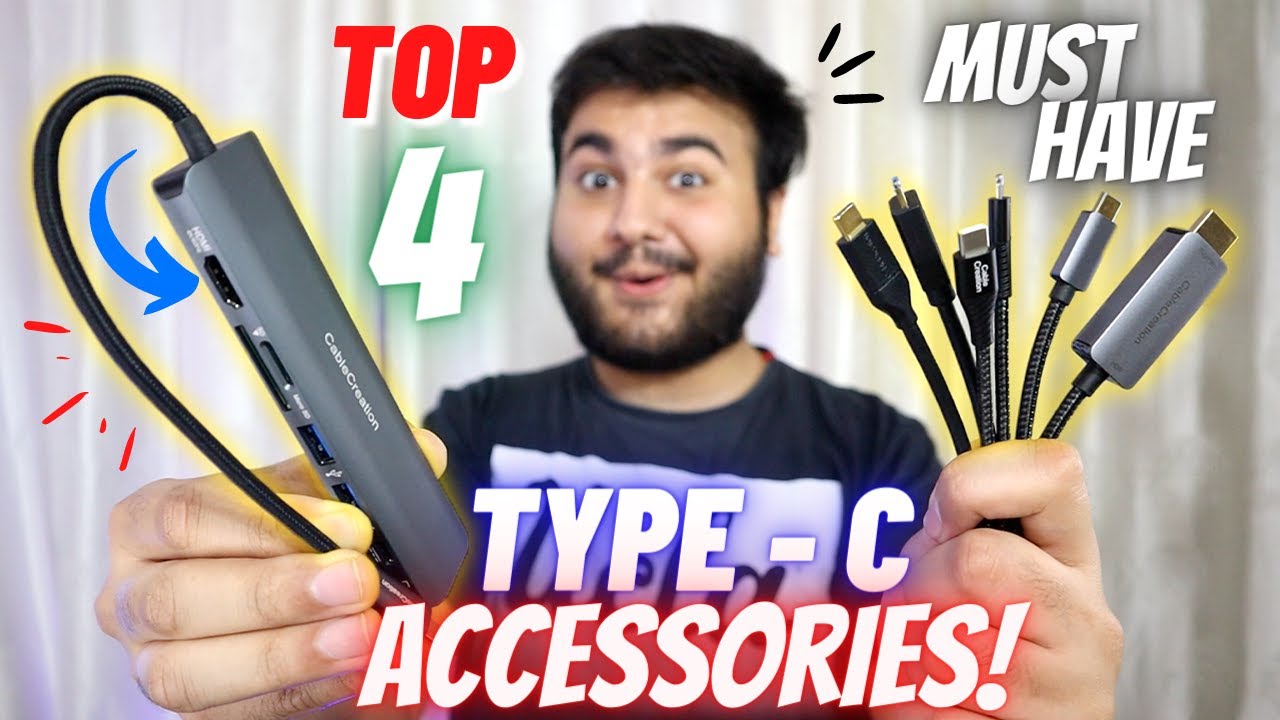 TOP 4 Must Have TYPE-C Accessories 🤯 | For LAPTOP & Smartphone⚡️ - YouTube