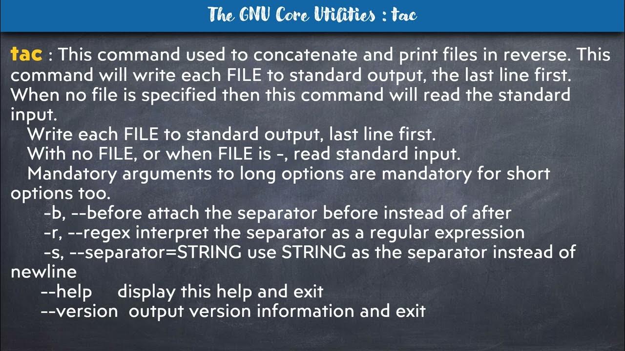 Learning Linux Series GNU Core commands or utilities File related utilities - YouTube