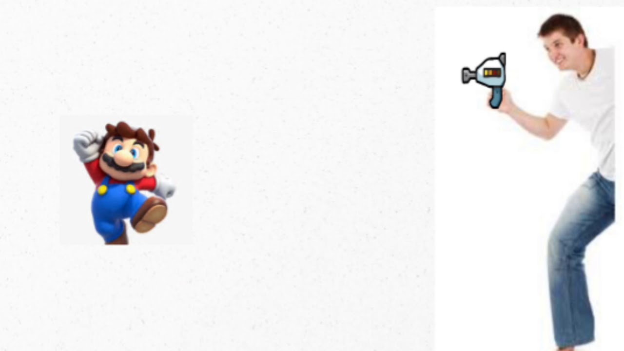 Mario gets shot by shrink ray... - YouTube