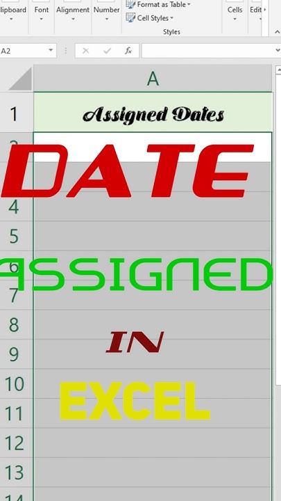 How to date assigned in Ms Excel - #youtubeshorts #exceltech #ytshorts #exceltips - YouTube