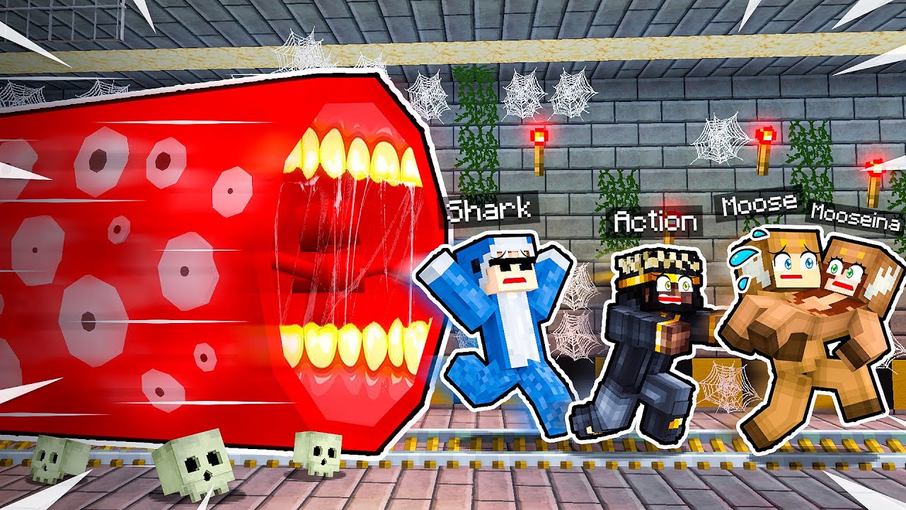 If you see TRAIN EATER in MINECRAFT... RUN AWAY or DIE! (With Action ...