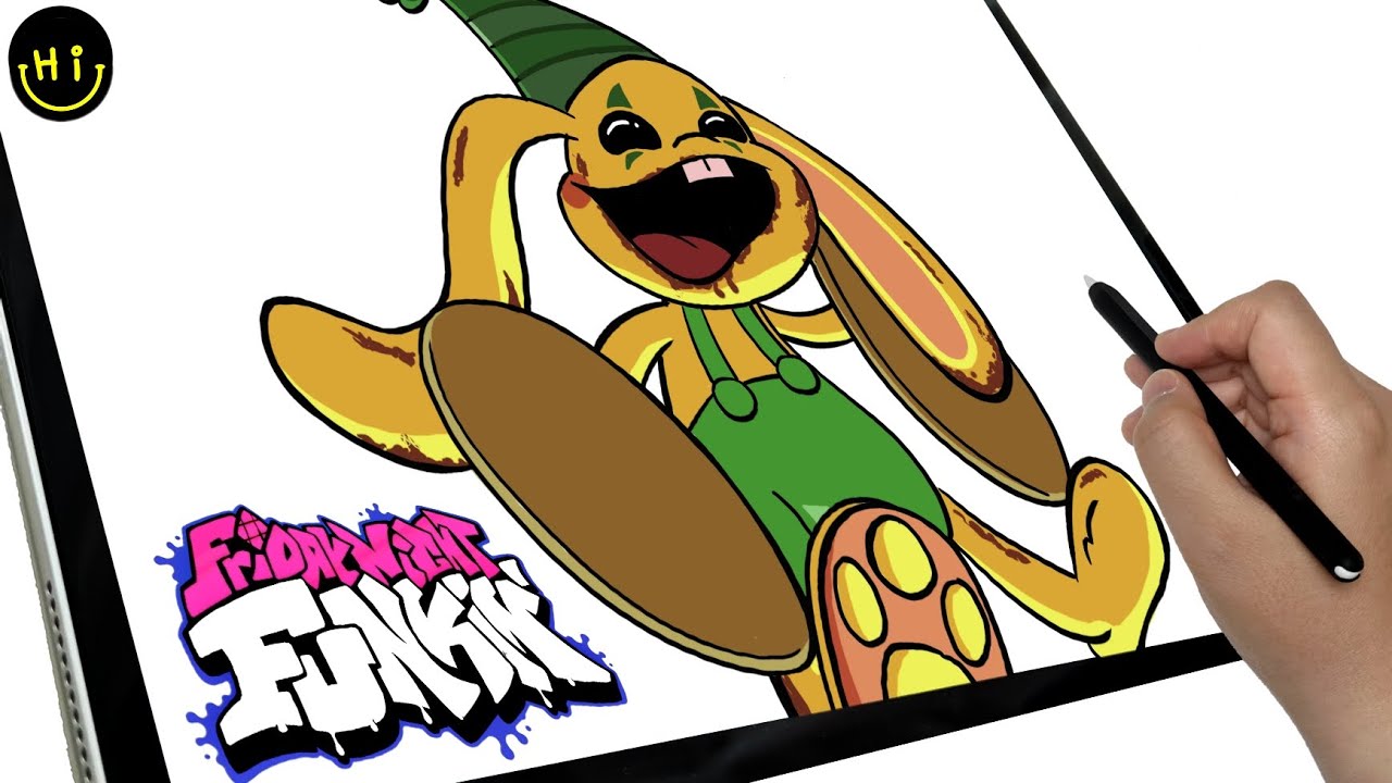 Drawing FNF -Bunzo Bunny Poppy Playtime Chapter 2 l Musical Memory Song ...