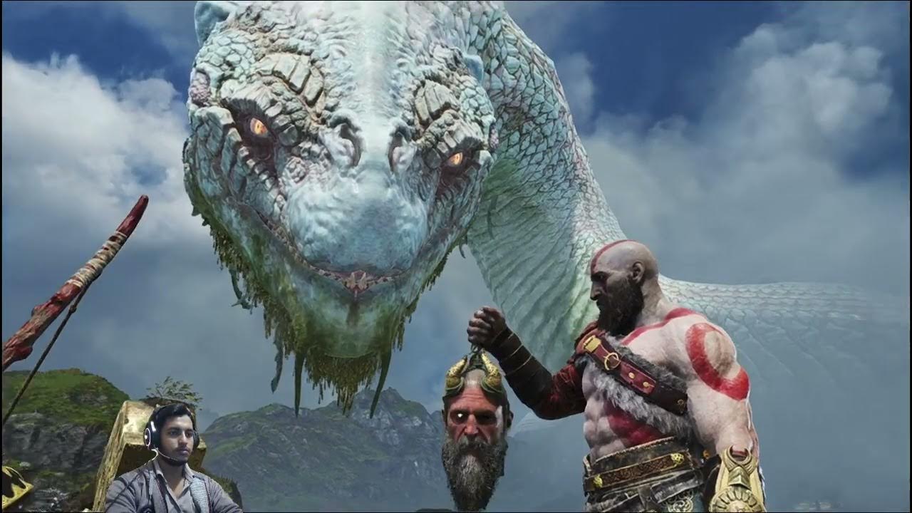 The Biggest jormungandr Giant Snake - God of War - YouTube