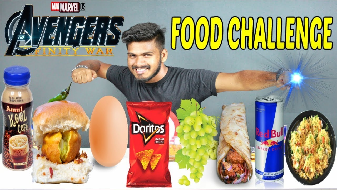 AVENGERS FOOD CHALLENGE | AVENGERS INFINITY WAR FOOD COMPETITION | Food ...