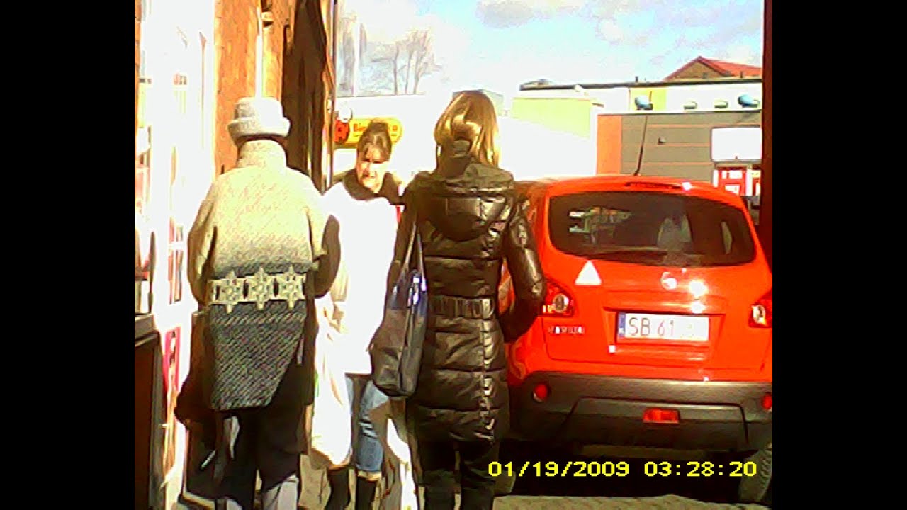 Black shiny Camaieu jacket on the street in 2012 - YouTube