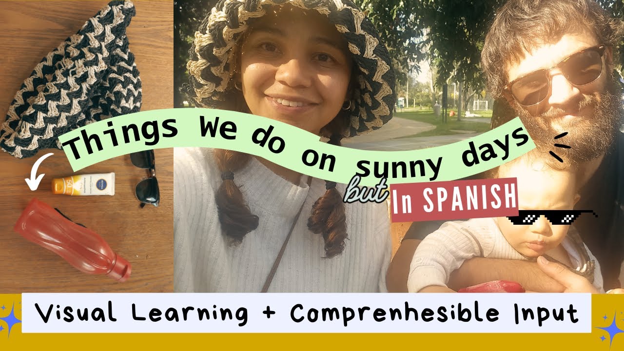 ¿Qué hacemos los días soleados? (Most people do this things) | Spanish for learners |Visual ...