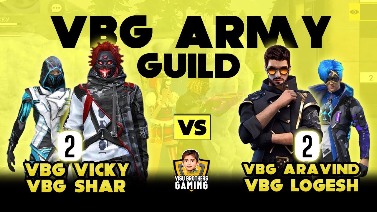 2vs2 | VBG Aravind VBG Logesh Vs VBG Vicky VBG Shar | FREEFIRE TAMIL ...