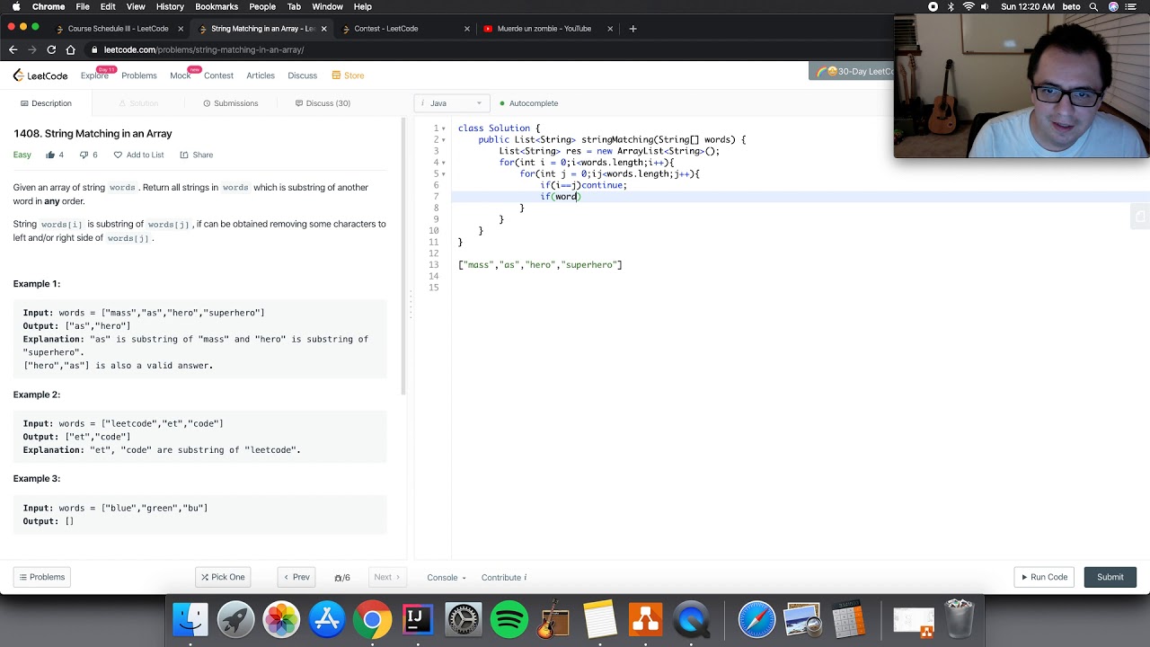1408 String Matching In An Array Youtube 8576
