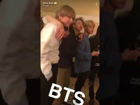 BTS & Steve Aoki - Mic Drop meeting and funny moments