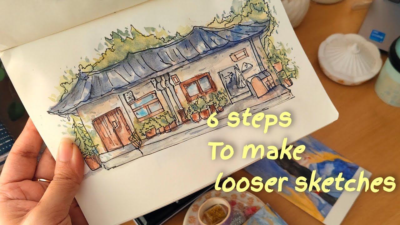 Loose Ink and Watercolor Sketching Made Simple🌬️| Urban Art Tips🍃 - YouTube