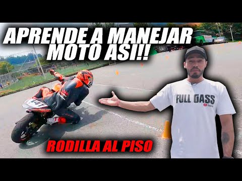 APRENDE a Manejar MOTO RODILLA AL PISO | Sebastián Román | Fullgass