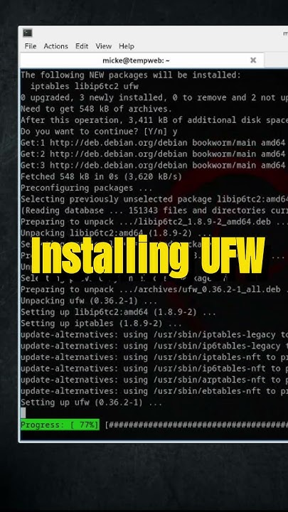 Quick Tip Installing UFW & Allowing SSH on Debian #sysadmin #debian #ufw #ssh #itsecurity # ...
