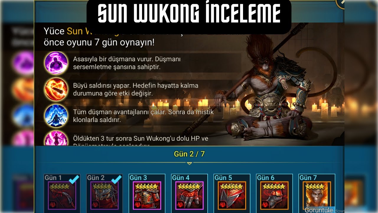 Yeni Günlük Giriş Karakteri WUKONG! | Raid Shadow Legends Türkçe - YouTube