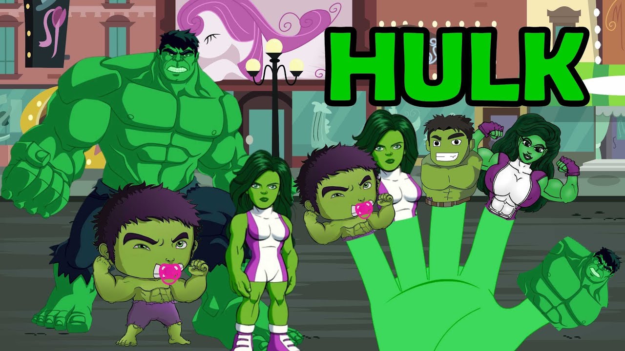 HULK Finger Family Cartoon Animation Nursery Rhymes For Children HD ...