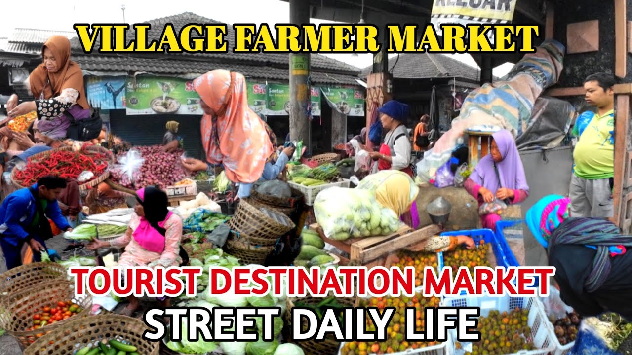 VILLAGE FARMER MARKET TOURIST DESTINATION MARKET FOOD INDONESIA - YouTube