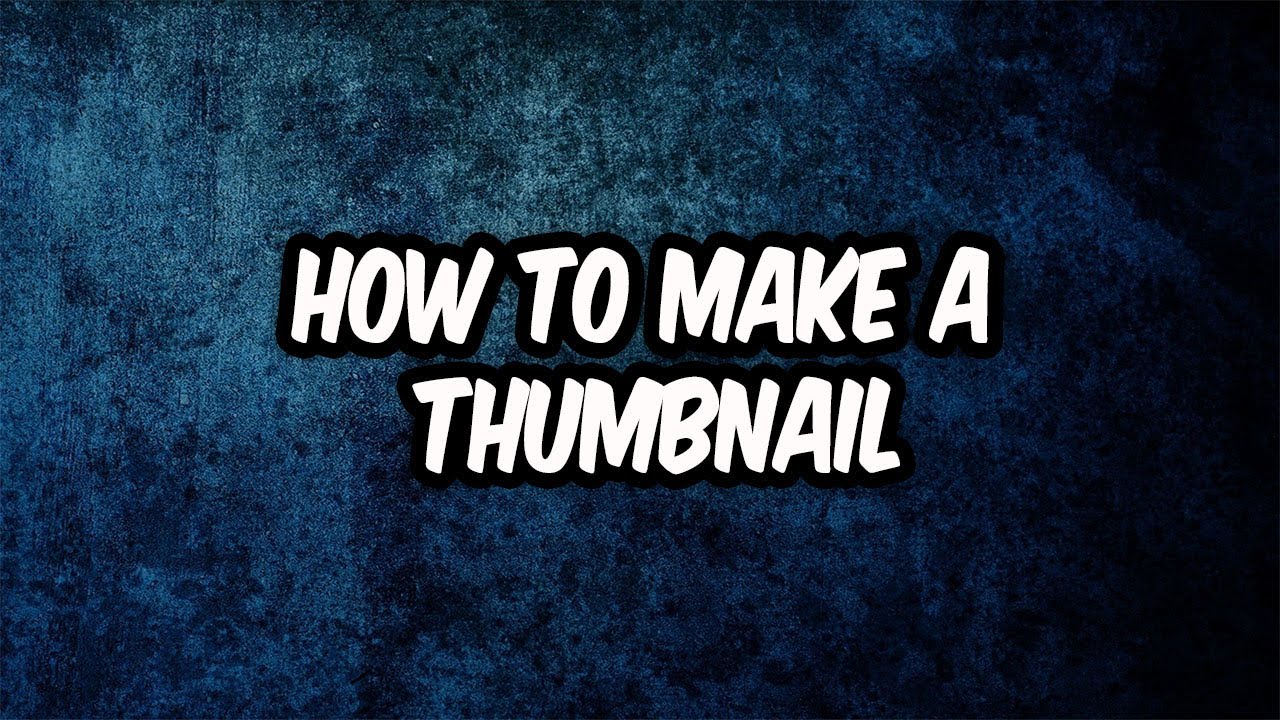How to make a Thumbnail using adobe Photoshop cs6 (simple text) - YouTube