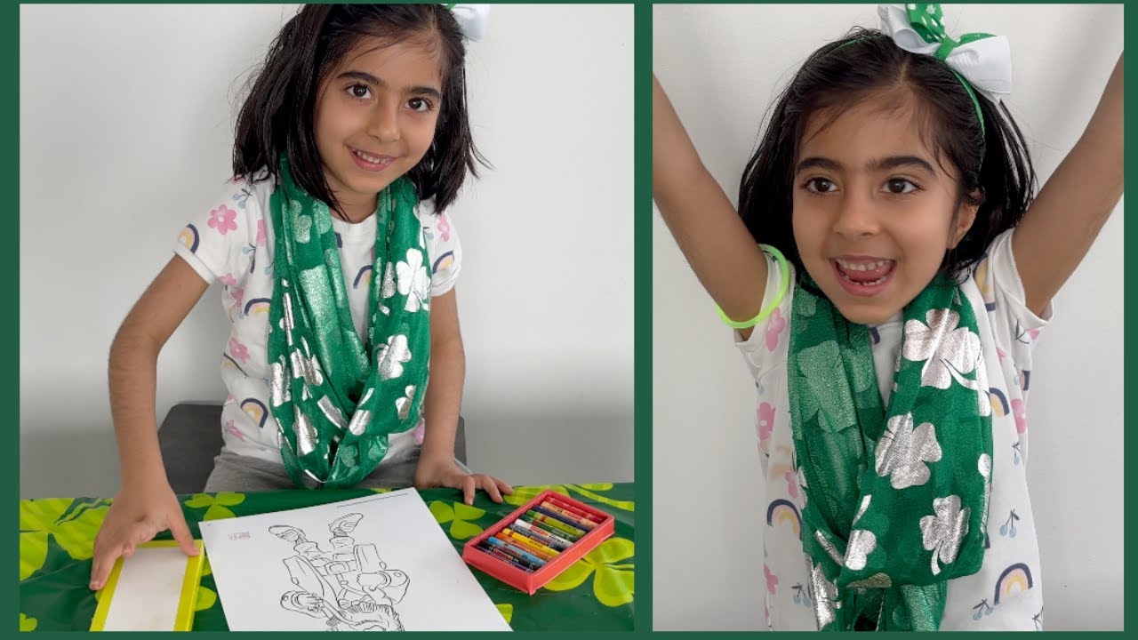 Lavya celebrating St patrics day - YouTube