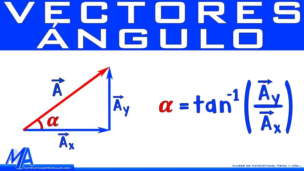 Ángulo De Un Vector Conociendo Sus Componentes Rectangulares Youtube