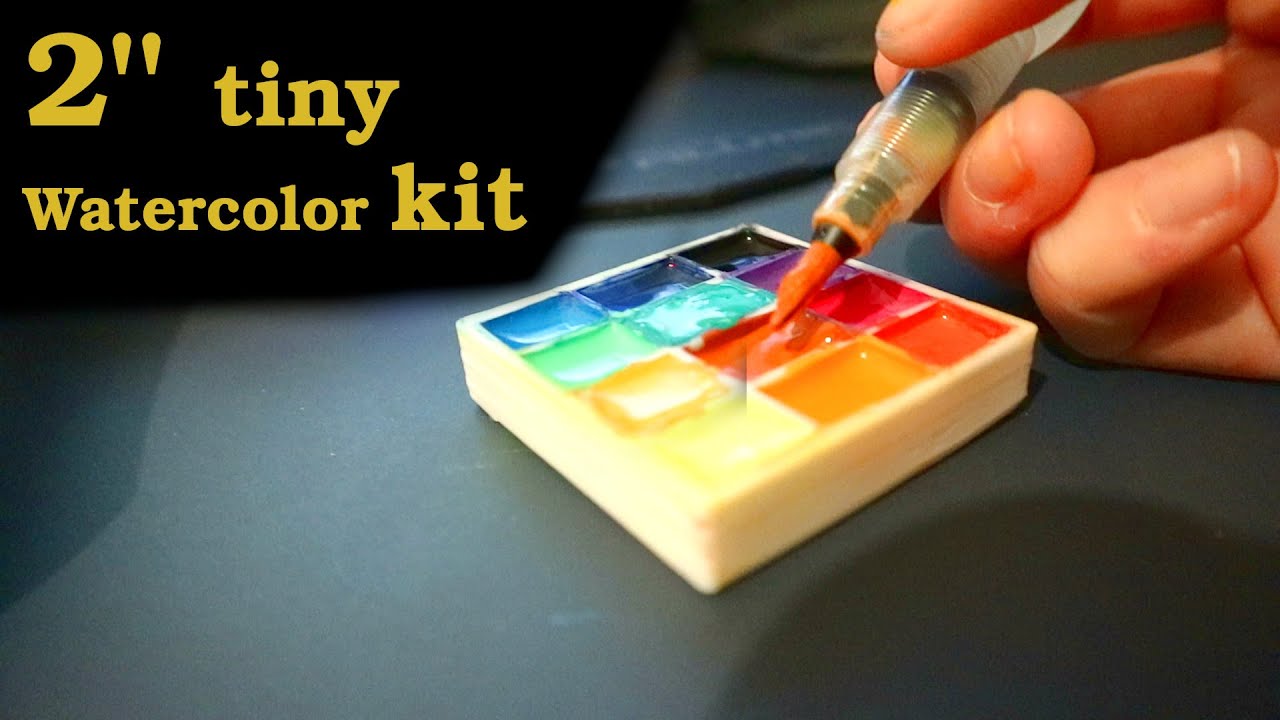 DIY Watercolor Travel Kit | Urban Sketching - holds 12 colors - YouTube