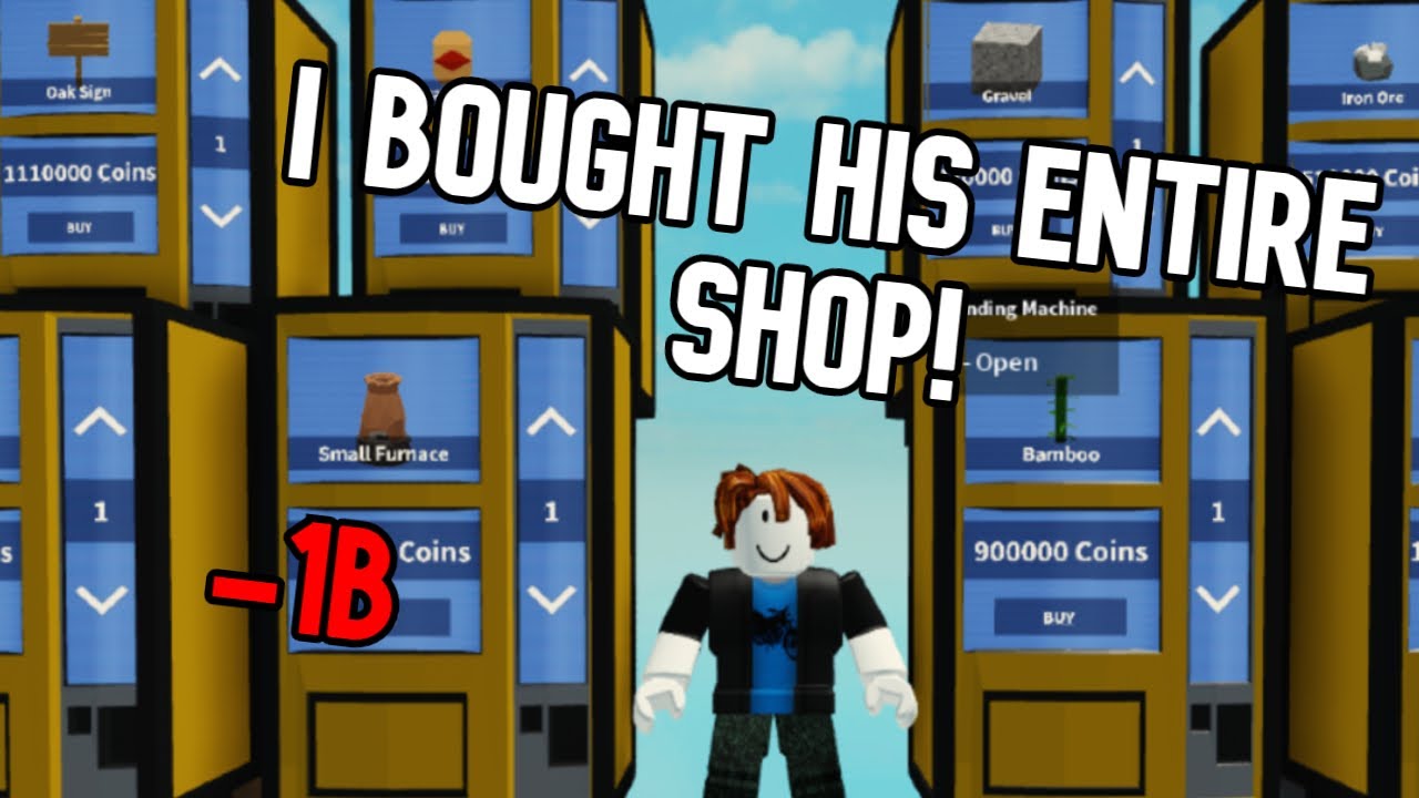 I Bought his ENTIRE SHOP In Roblox Skyblock / Roblox Islands - YouTube