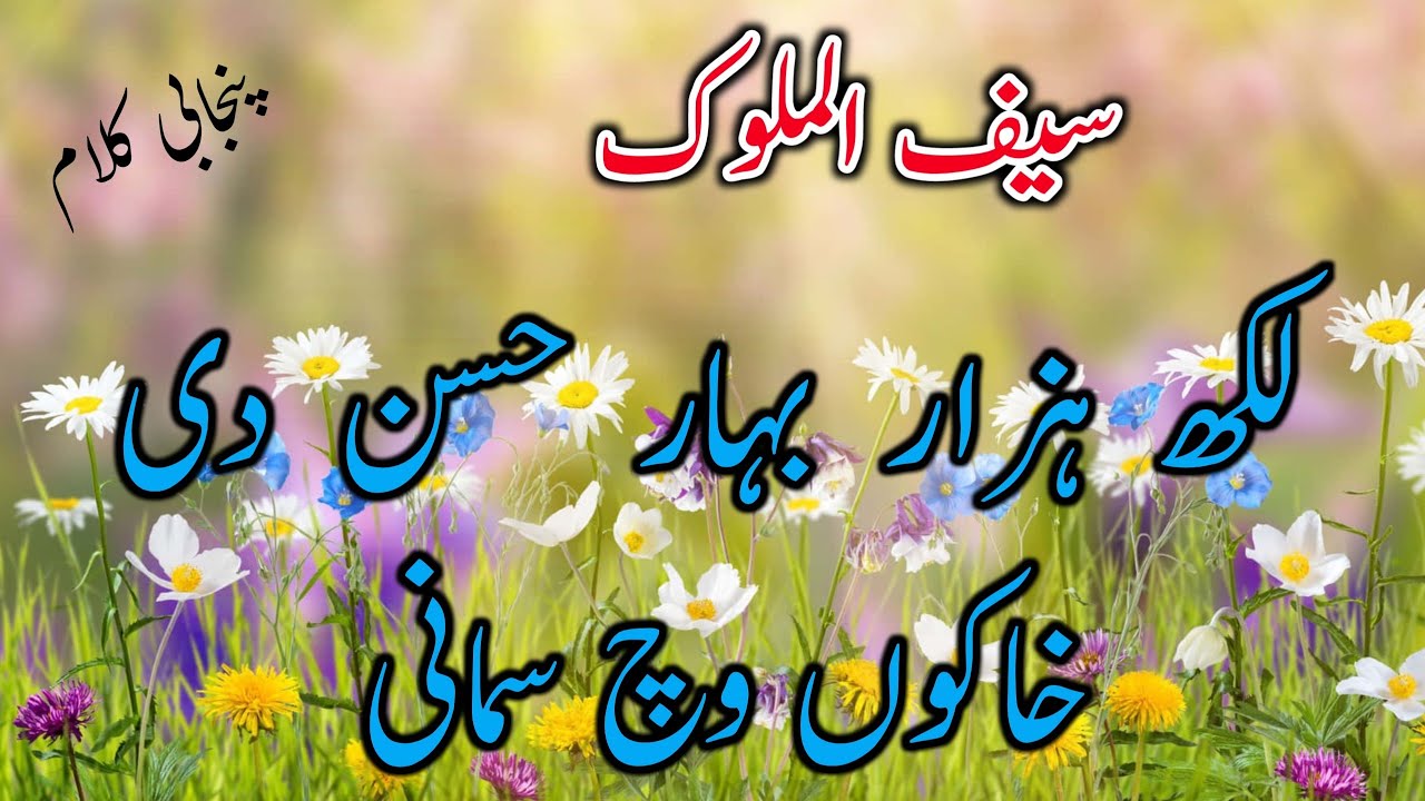 Lakh Bahar Husan Di Khaakon wich Samani|| Saiful malook|Hasaan voice1 ...