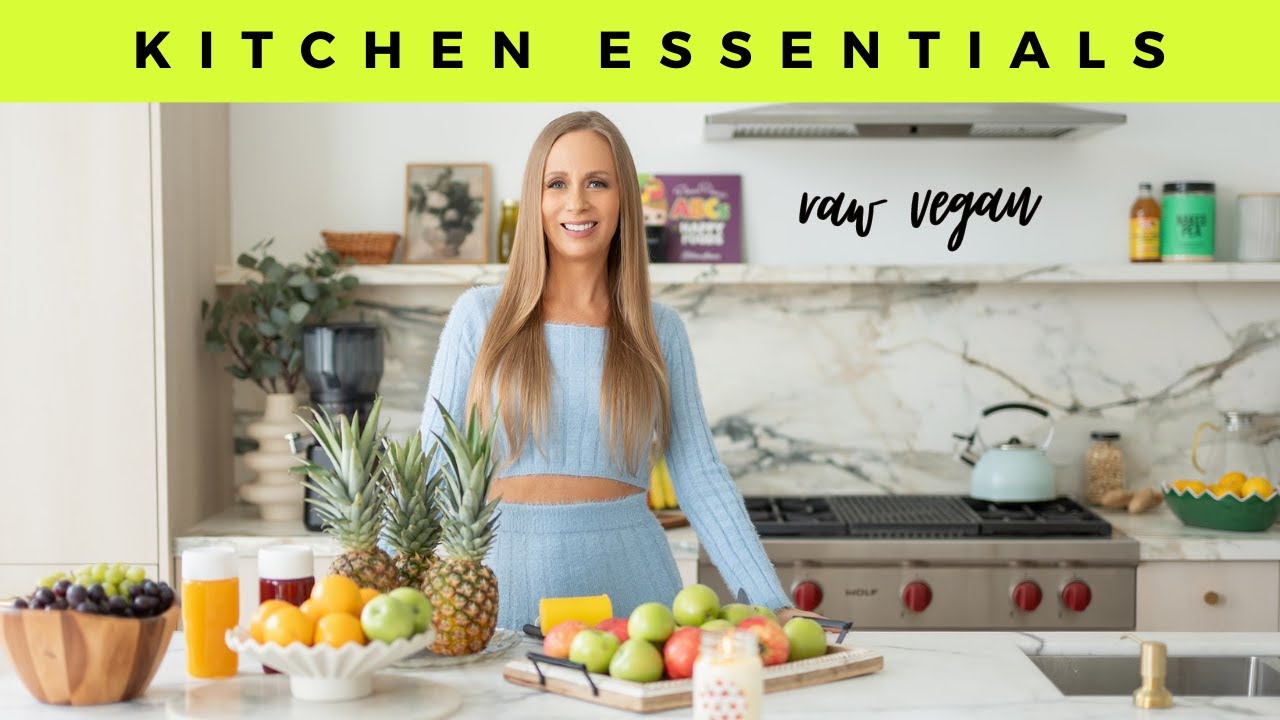 My Raw Vegan KITCHEN ESSENTIALS! 🍎🍑🥬 - YouTube