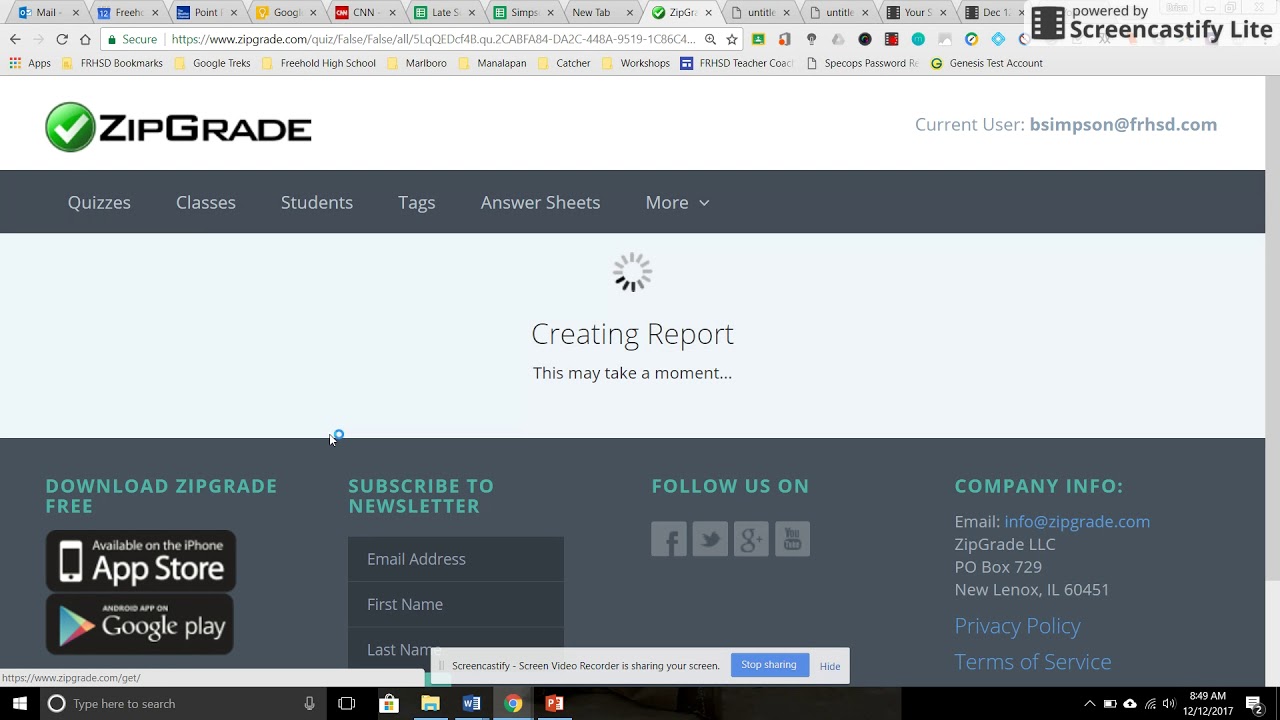 Item Analysis, Individual Student Answer Pages, Export as CSV File in ...