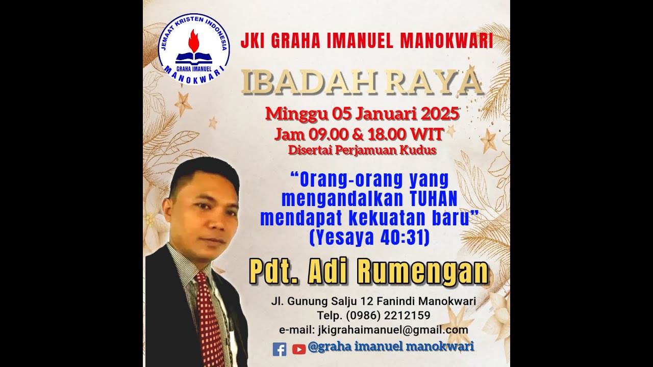 Orang-orang yang mengandalkan TUHAN mendapat kekuatan baru - Pdt. Adi ...
