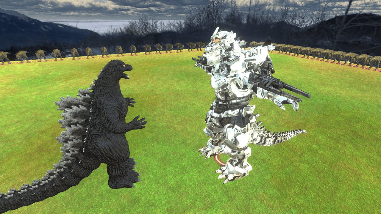 Super Godzilla Kaiju Fight With Robotic Kaiju Animal Revolt Battle ...