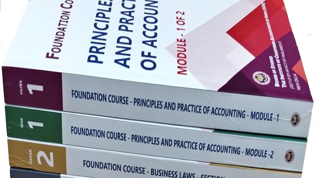 CA foundation books unboxing video. - YouTube