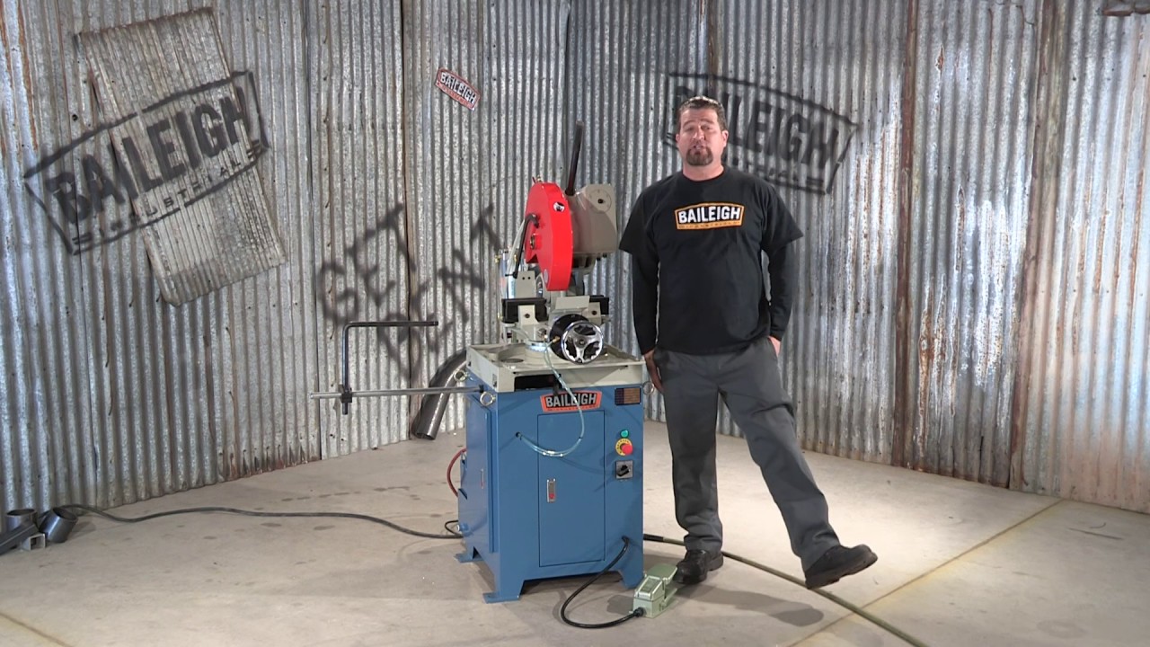 Baileigh Industrial CS-350SA Semi Automatic Cold Cut saw - YouTube