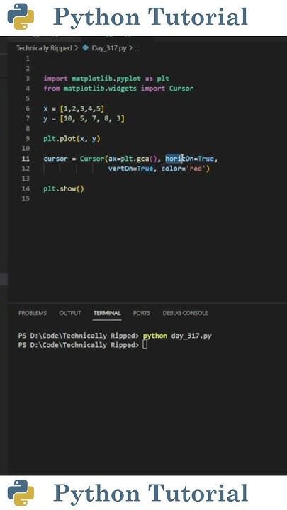 Create a Cursor In Matplotlib | Python Tutorial - YouTube