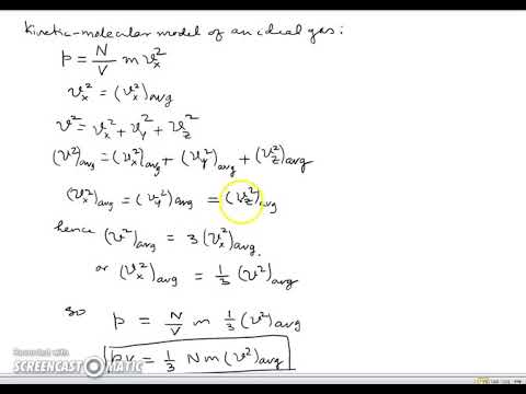 Kinetic Molecular Model of an Ideal Gas II - YouTube