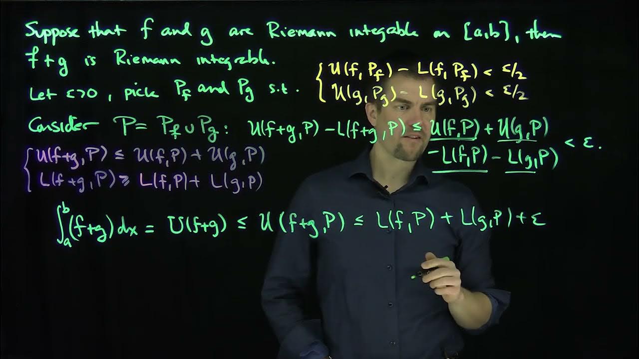 The Sum of Riemann Integrable Functions is Riemann Integrable - YouTube