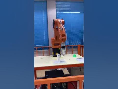 Solving Tower of Hanoi problem using KUKA Robot - Point-To-Point (PTP) Movement Type - YouTube