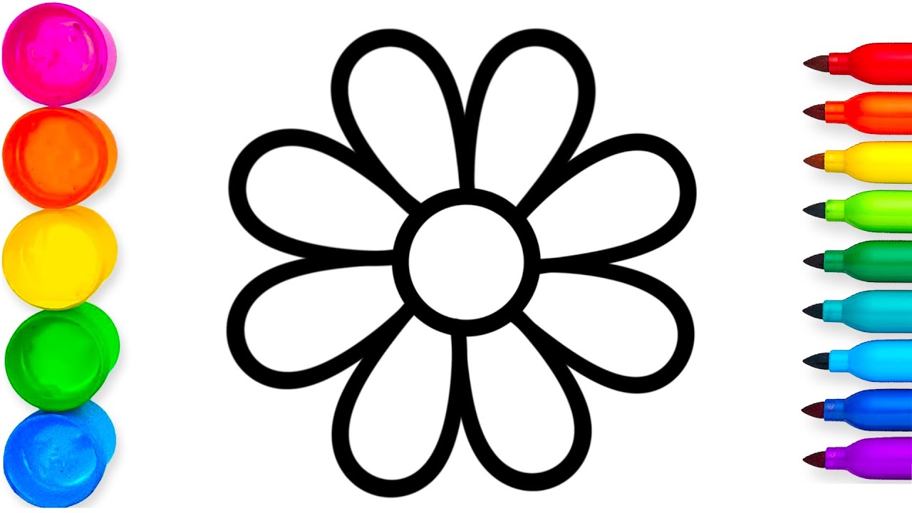 Flower Drawing | How To Draw A Flower Step By Step | Easy Drawing for ...