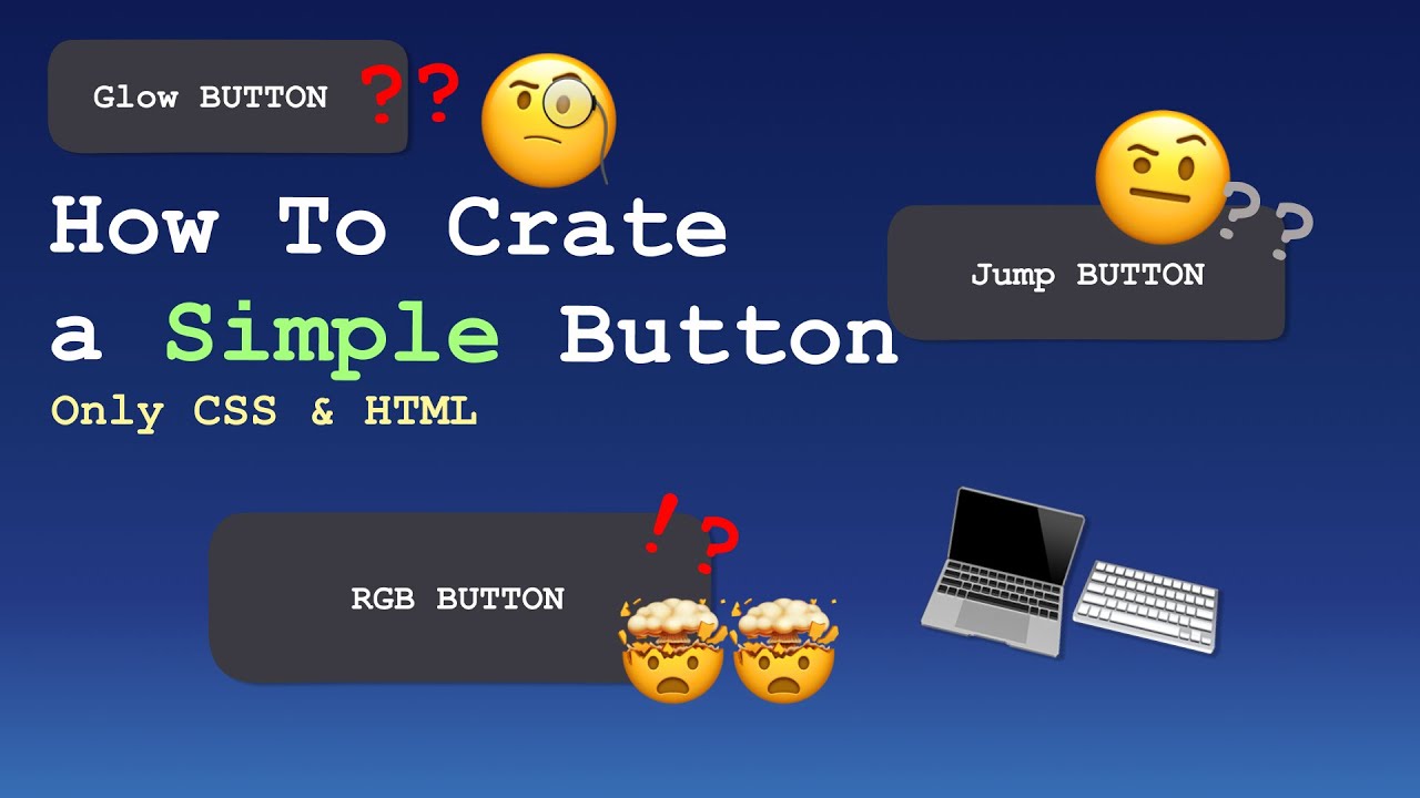 HOW TO CRATE A SIMPLE BUTTON ‼️‼️🔥🔥🤯(Only CSS & HTML) - YouTube