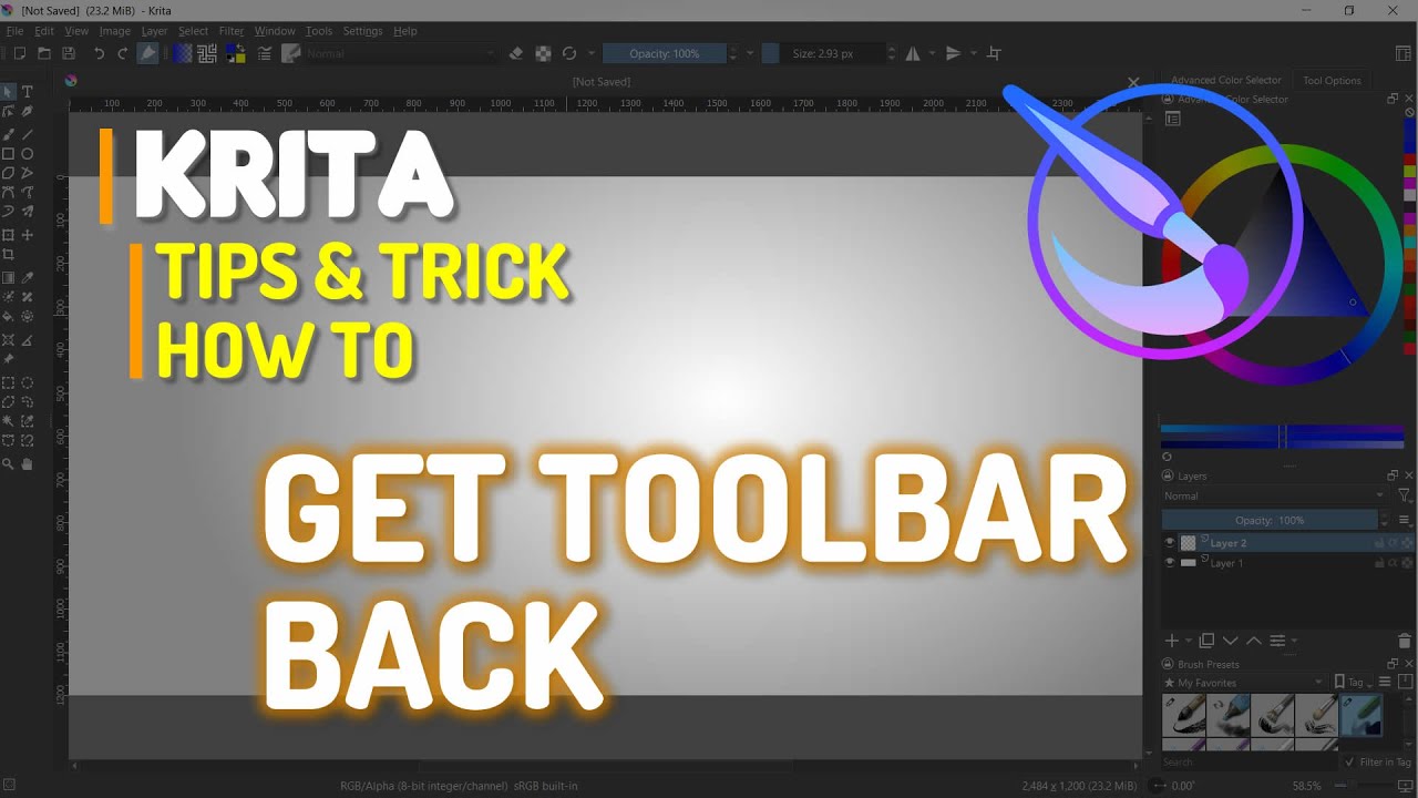 Krita How To Get Toolbar Back YouTube Krita How To Get Toolbar Back YouTube