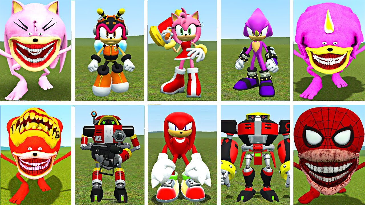 TEAM PINK vs TEAM RED: Amy Rose & Espio vs Knuckles & Omega Battle ...