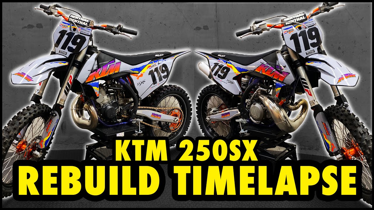 Rebuild Timelapse - KTM 250 SX 2 STROKE Dirt Bike Restoration - YouTube