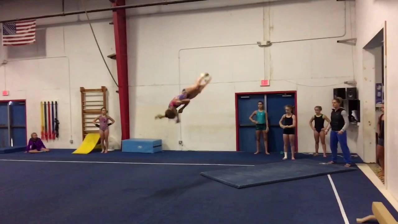Emily Leese 2 1/2 Punch Front Slo-Mo Prestige Gymnastics Training Class ...
