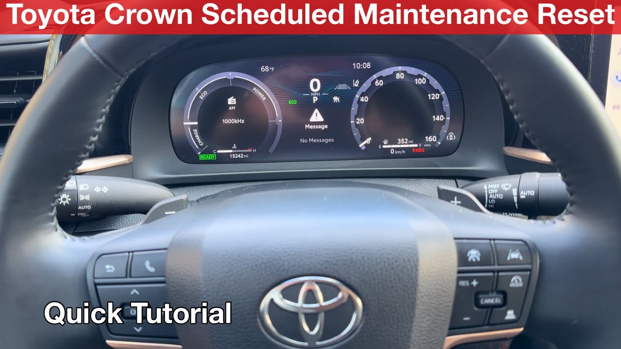 2023 2024 Toyota Crown How to reset scheduled maintenance reminder ...
