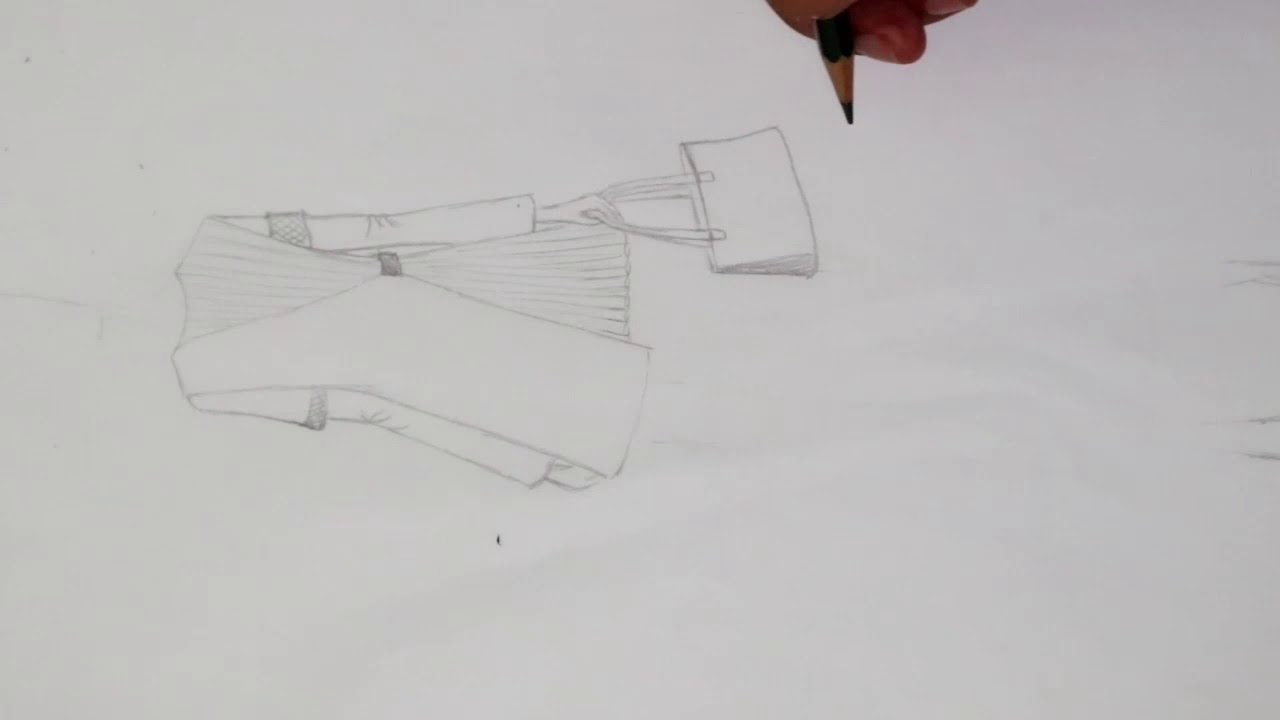 Belajar membuat sketsa baju untuk pemula || fashion design - YouTube