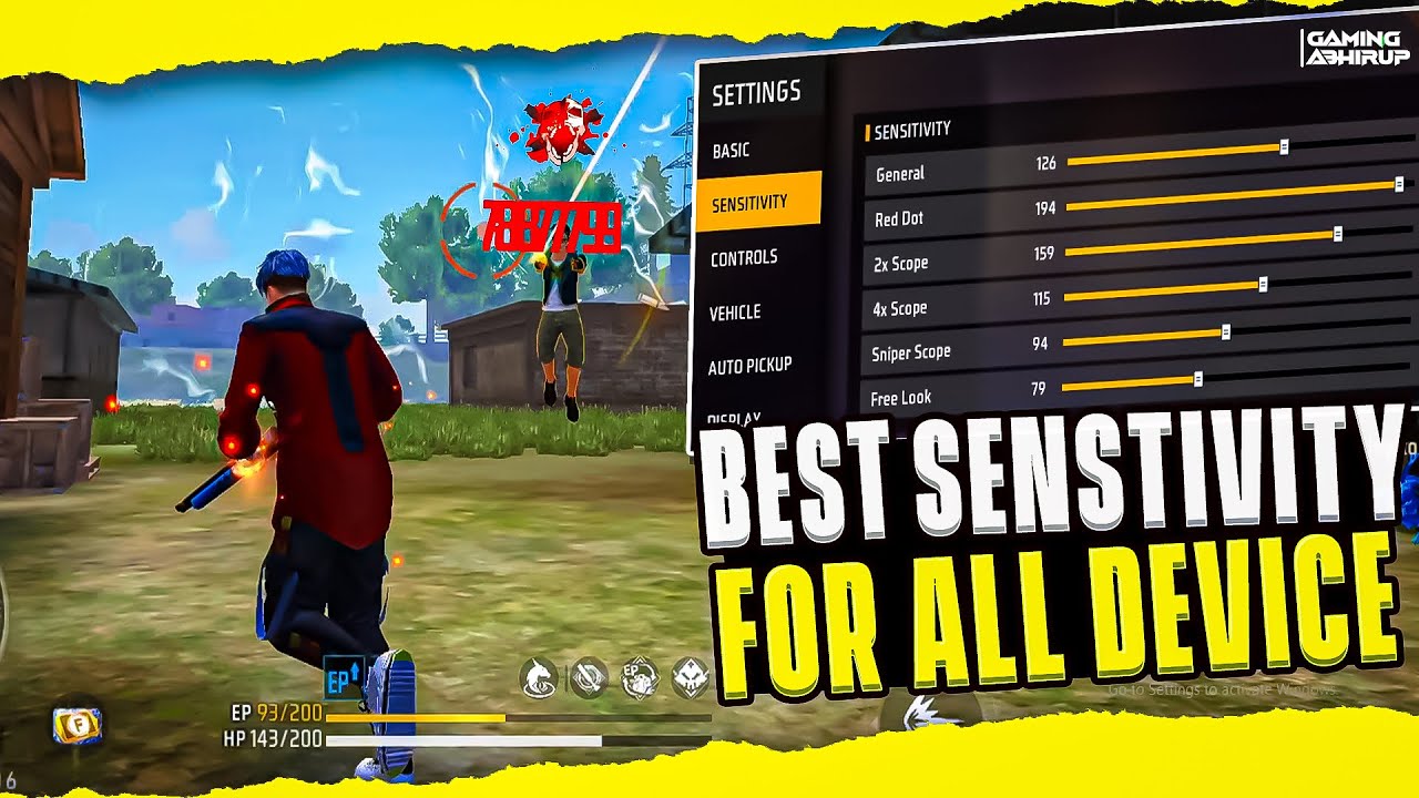 2024 BEST SENSITIVITY FOR HEADSHOT | GARENA FREE FIRE SECRET 200 ...