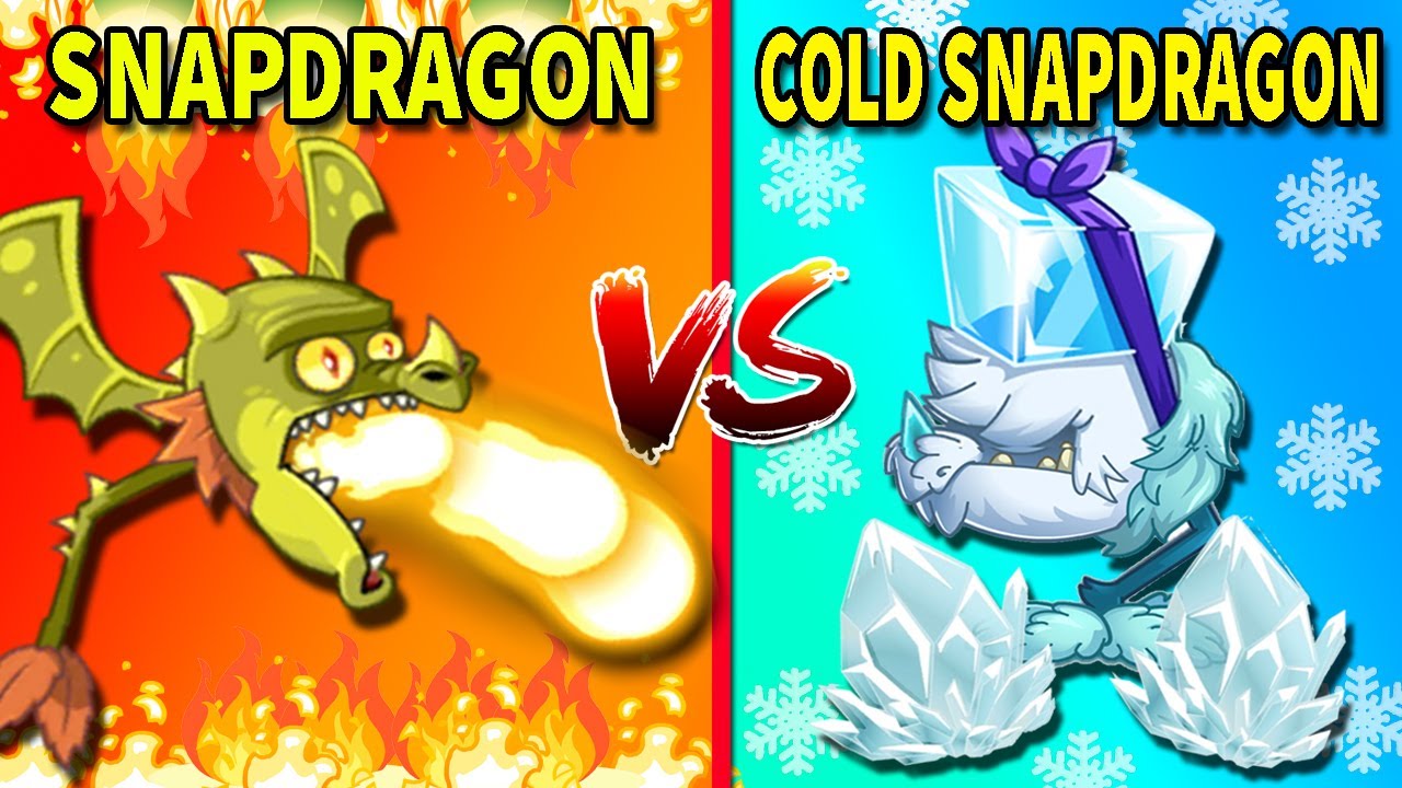 Snapdragon FIRE vs ICE (Cold Snapdragon) - PvZ 2 Plant vs Plant - YouTube