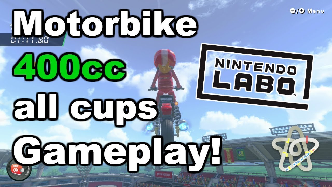 Nintendo LABO Motorbike 400cc all cups gameplay! - YouTube