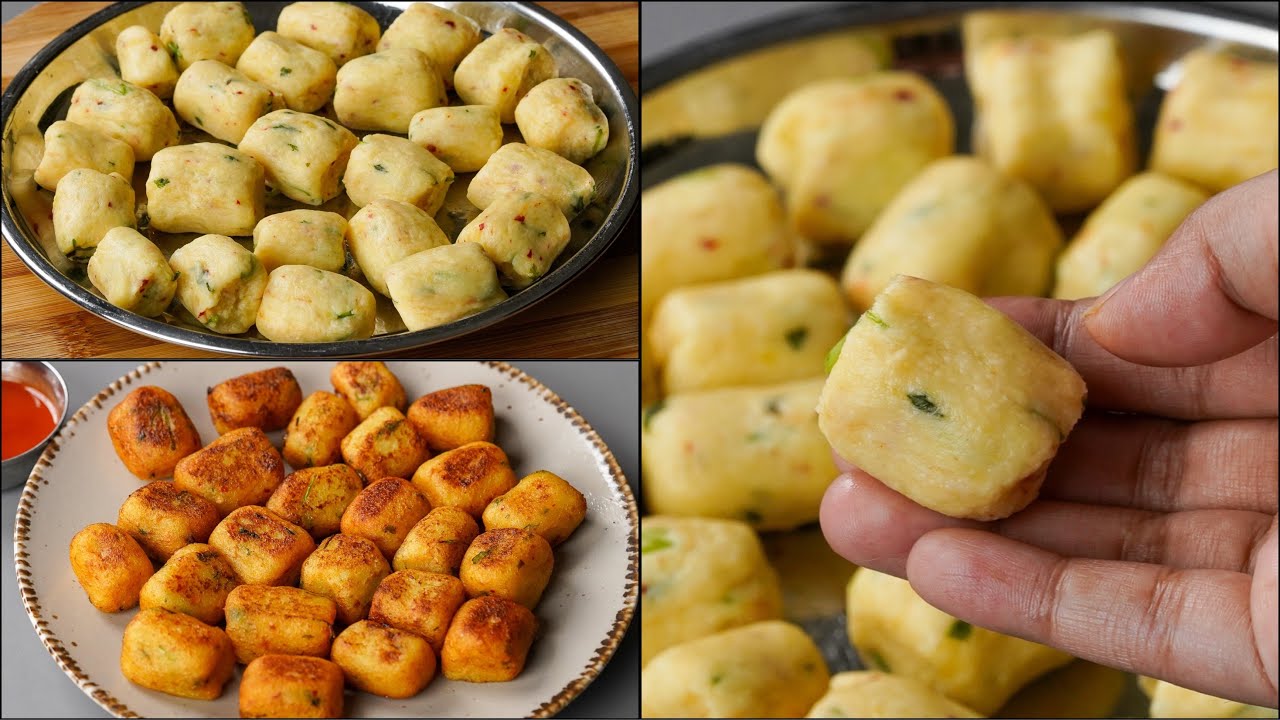 Crispy Potato Bite Recipe | Easy Aloo Snacks Recipe | Aloo Bites Recipe ...