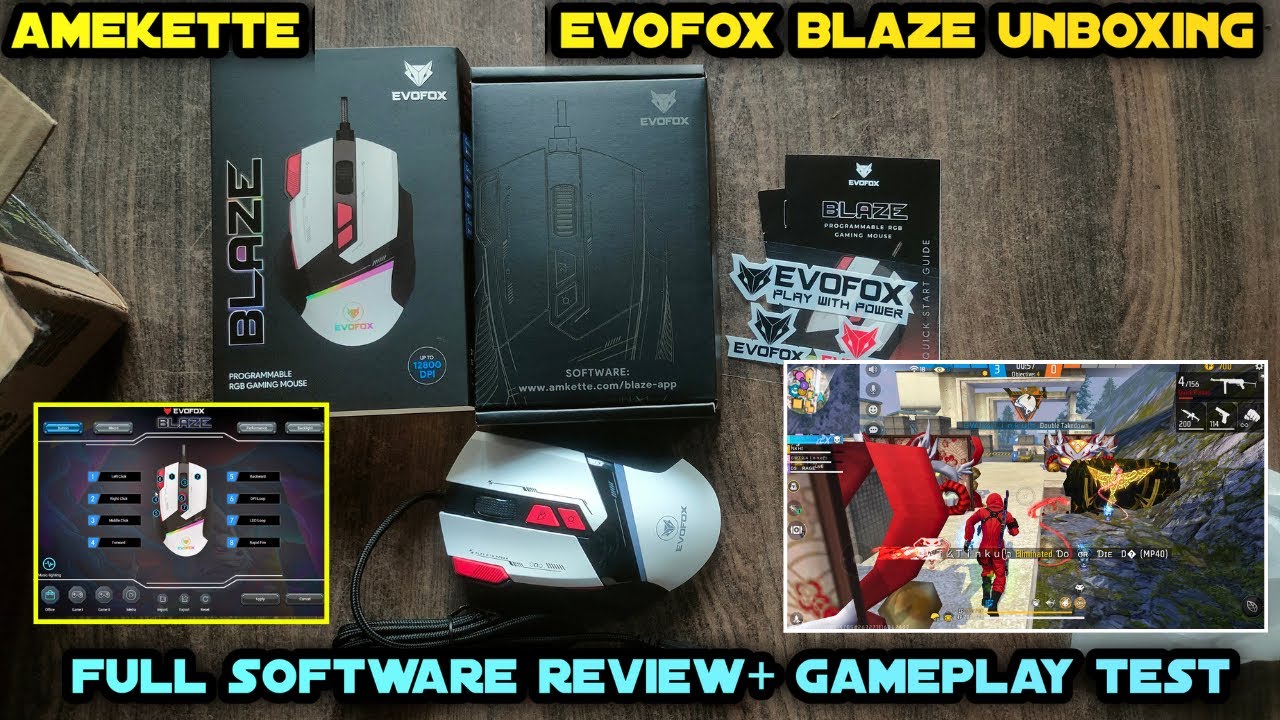 Amkette EvoFox Blaze Programmable Gaming Mouse | Unboxing | Software ...