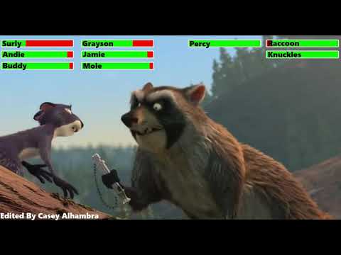 The Nut Job (2014) Final Battle with healthbars 3/3